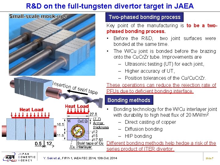 FIP1 1 Development of Tungsten Monoblock Technology for