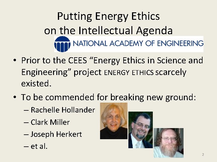 Energy Ethics Overview From the Ethics of Energy