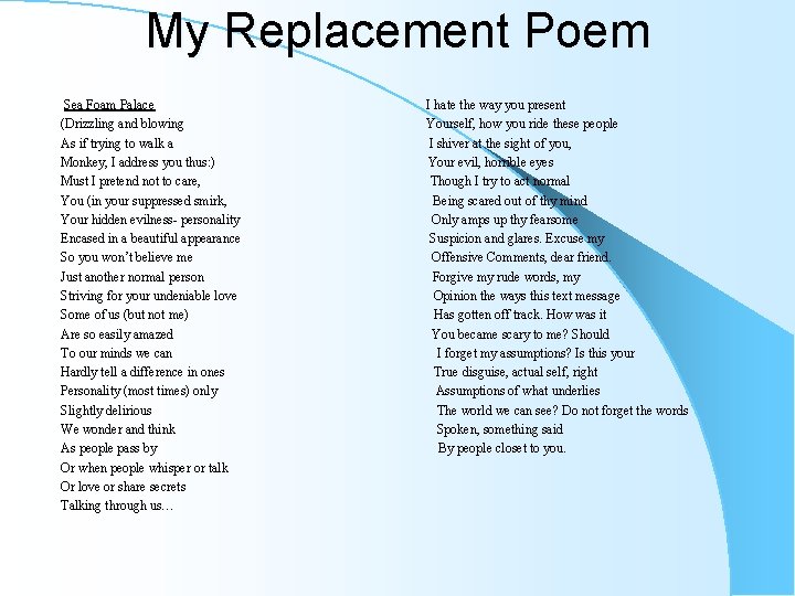 Replacement Poetry By Erica Eason First Step l