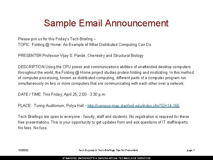 Tech Sessions Tips for Presenters Technology Training Services