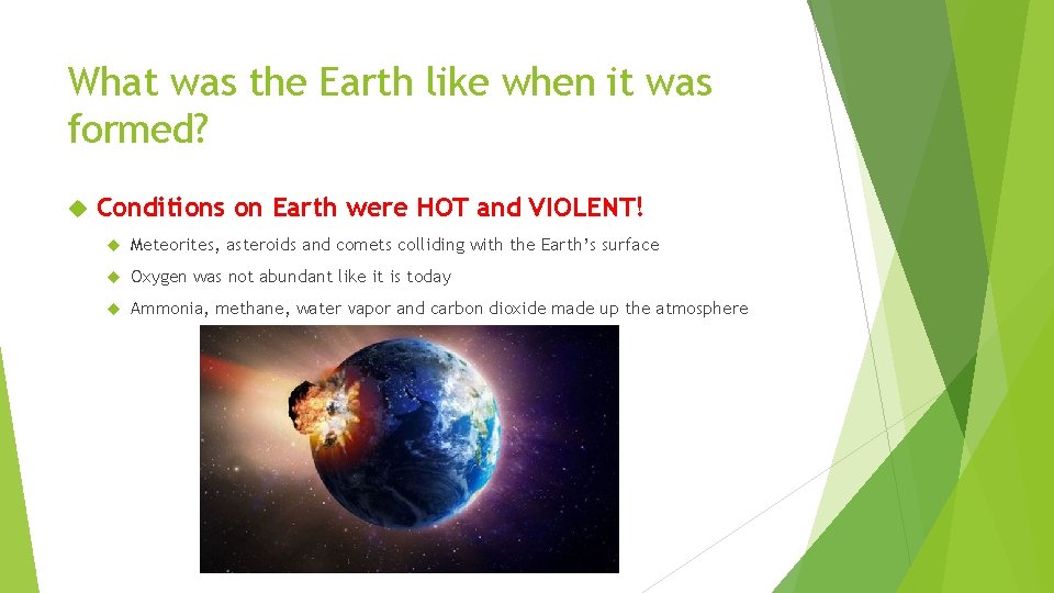 ORIGINS OF LIFE ON EARTH CHAPO BIOLOGY 1