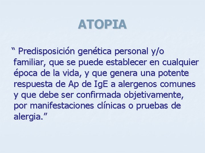 PRUEBAS DE ALERGIA EN EL DIAGNOSTICO DE ASMA