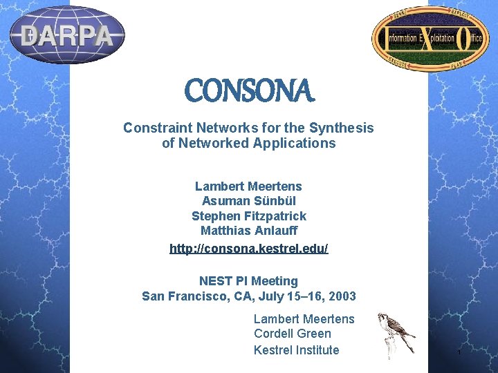 CONSONA Constraint Networks for the Synthesis of Networked