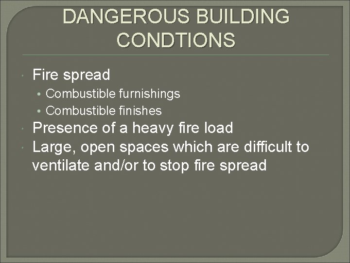 FVCC Fire Rescue SAFETY OBJECTIVES 2 3 1