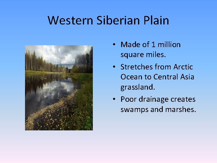 Russian Land Waterway and landforms Ural Mountains Divide