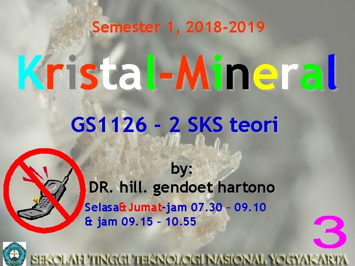 Semester 1 2018 2019 KristalMineral GS 1126 2