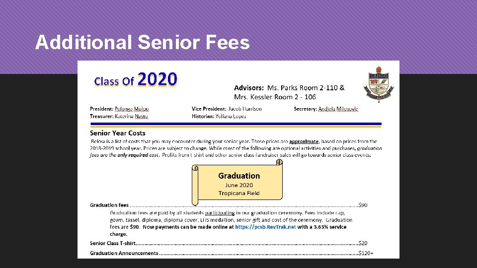 Senior Parent Presentation Largo High Senior Class 2020