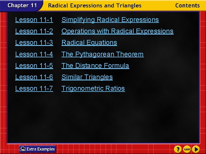 Lesson 11 1 Simplifying Radical Expressions Lesson 11