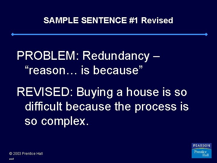 Writing Effectively 2003 Prentice Hall we 1 REVISING