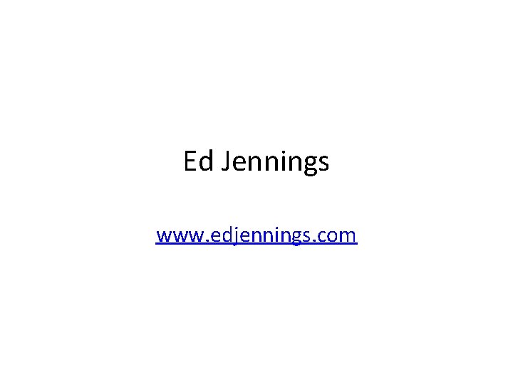 Ed Jennings www edjennings com Chapter 13 Sales