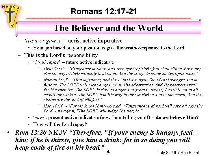 Romans 12 17 21 The Believer and the