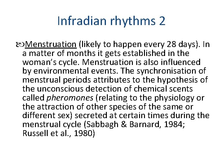 Biological rhythms Key Concepts 1 Biological rhythms regular