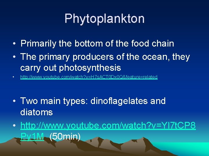 Phytoplankton and Zooplankton http www youtube comwatch vLu
