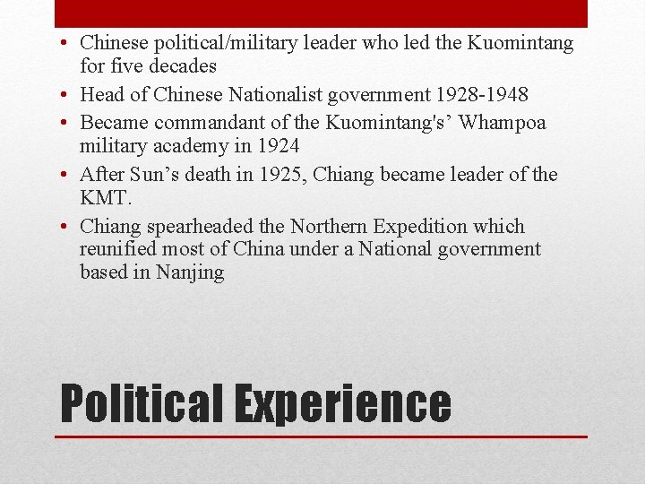 Chiang KaiShek By Tyler G Carson M Chiang