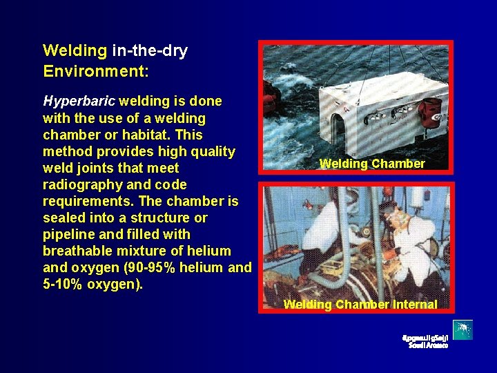 Underwater Welding Inspection Presentation Presented by Saiful Rizal