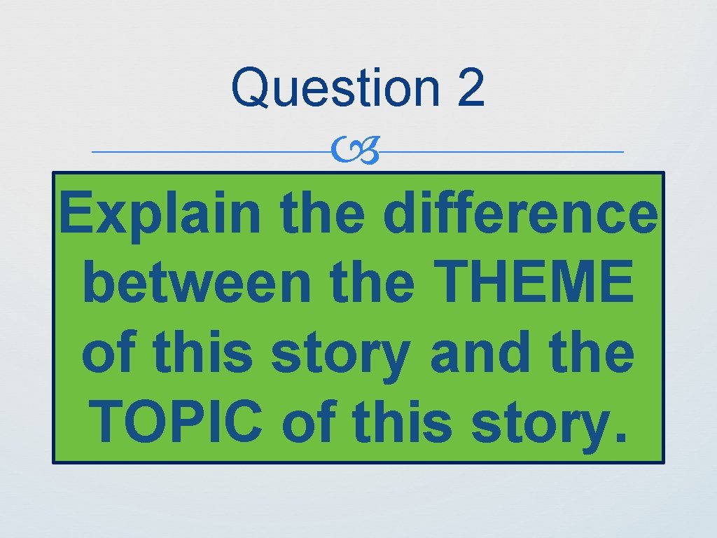 Elements of Stories and Narratives Questions for Class