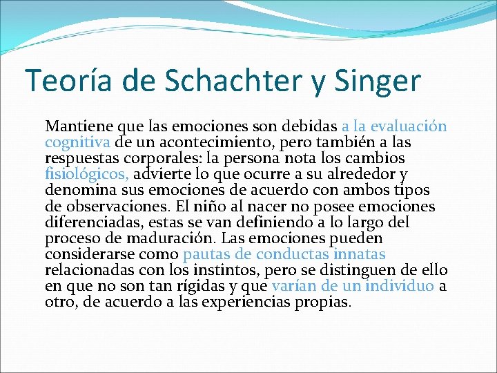 Conducta emocional Teora de la emociones http www