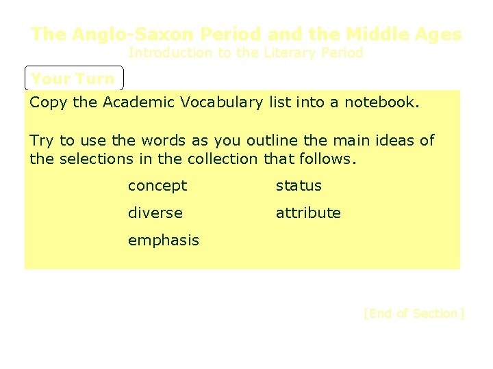 The AngloSaxon Period and the Middle Ages Introduction