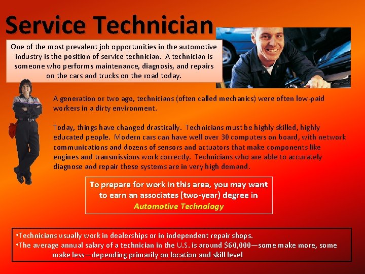Lesson 4 Automotive Careers What we will cover