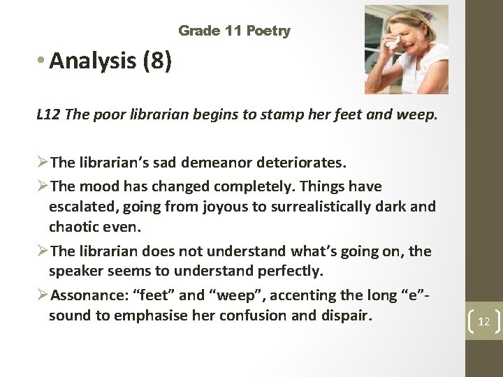 GRADE 11 POETRY EATING POETRY Mark Strand 1