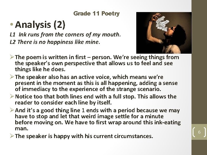 GRADE 11 POETRY EATING POETRY Mark Strand 1