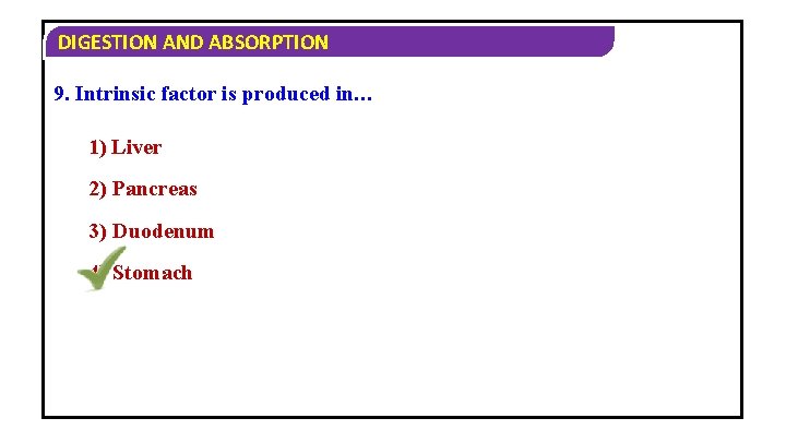 DIGESTION AND ABSORPTION UNITI A DIGESTION AND ABSORPTION