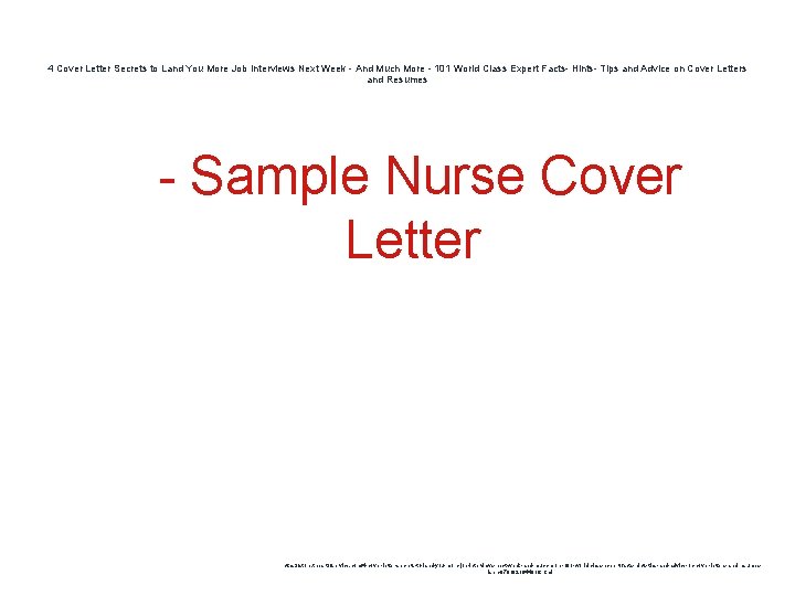 4 Cover Letter Secrets to Land You More