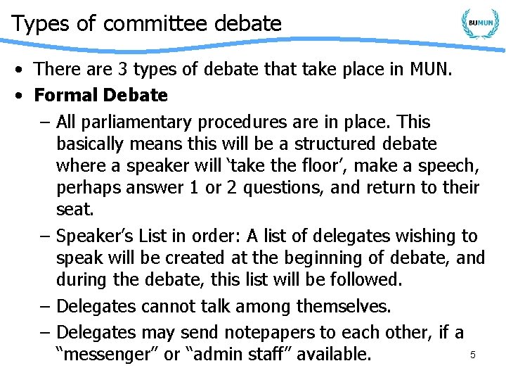 Model United Nations Rules Procedures Thursday October 15