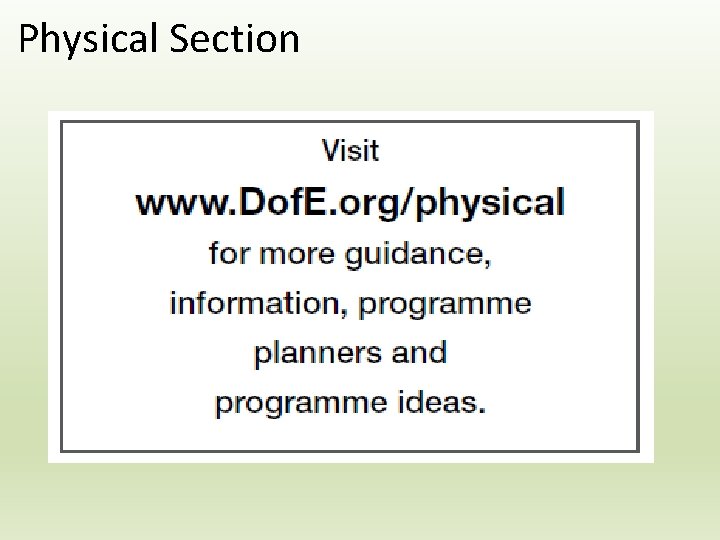 The Duke of Edinburgh Bronze Award Parents Carers