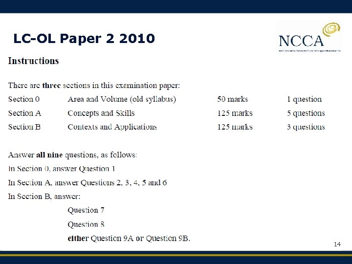 Project Maths Changes in Assessment Implications Bill Lynch