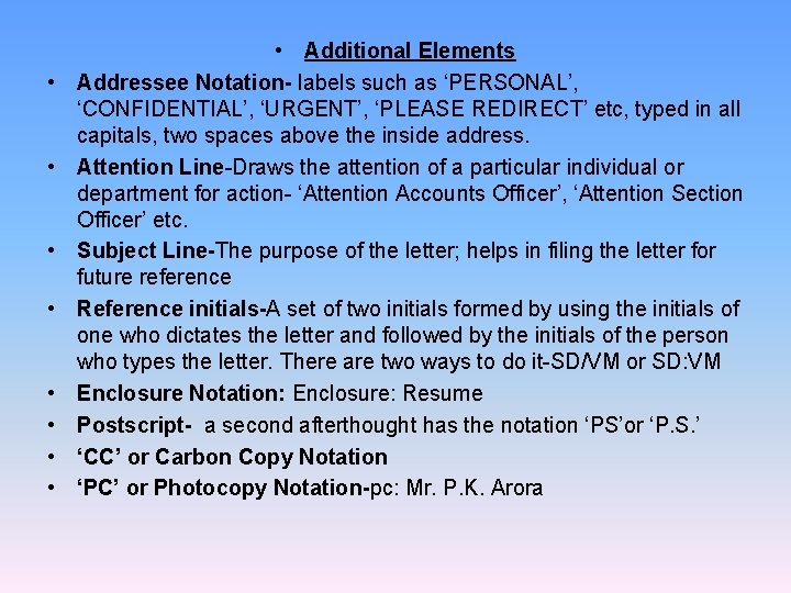 BUSINESS LETTERS Study Material For The students of