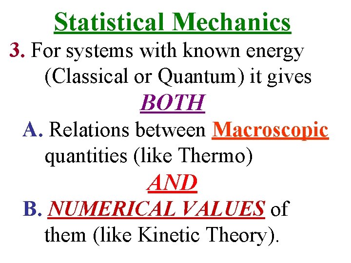 Introduction to Statistical Thermal Physics Basic Definitions Terminology