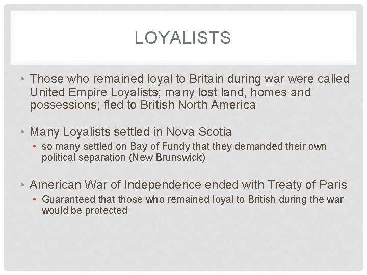 CLUSTER 2 1763 1867 FROM THE ROYAL PROCLAMATION
