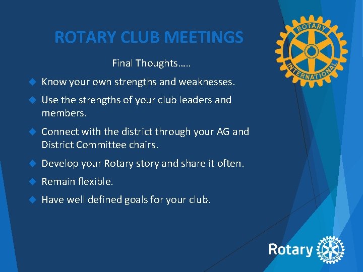 Administering a Successful Club Meeting The Heart of