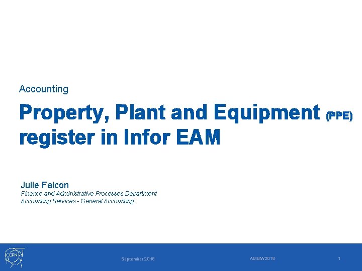 Accounting Property Plant and Equipment PPE register in
