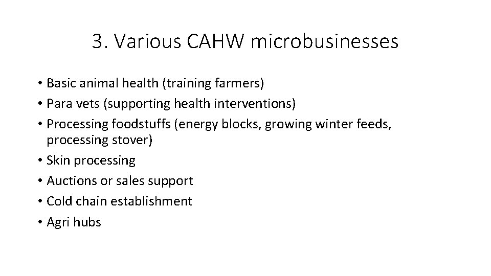 Community Animal Health Workers best practice Microbusiness Module