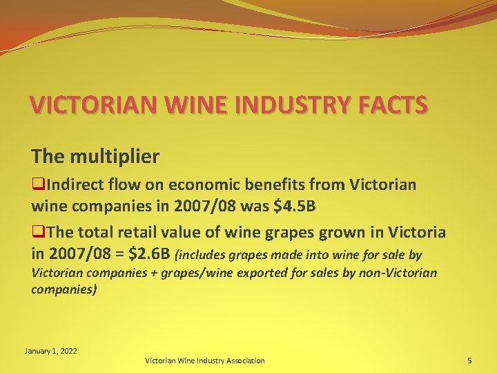 Victorian Agribusiness Summit 2009 The Future of Wine