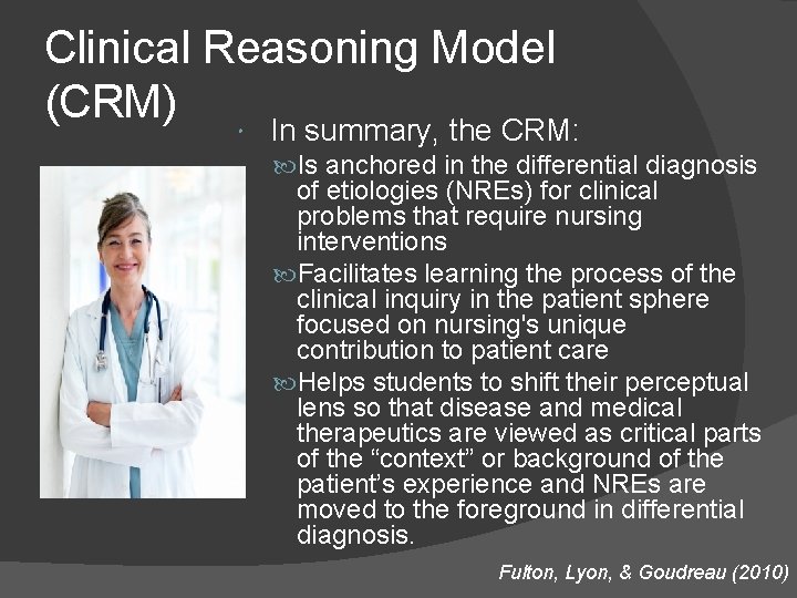 DESIGNING EVALUATING CNS EVIDENCEDBASED INTERVENTIONS USING THE CLINICAL