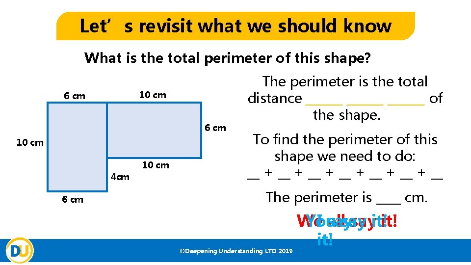 Progression in Mastery Year 5 Calculating Perimeter Are