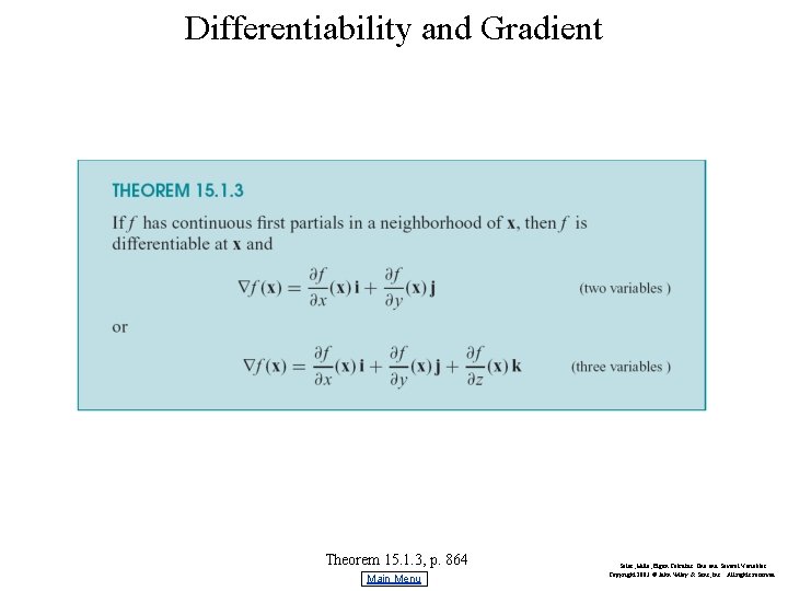 Chapter 15 Gradients Extreme Values Differentials Differentiability And