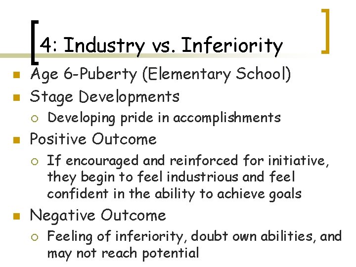 Developmental Theory Understanding Eriksons Theory Learning Targets ...