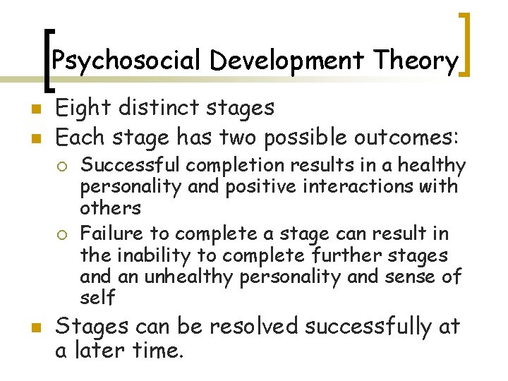 Developmental Theory Understanding Eriksons Theory Learning Targets ...