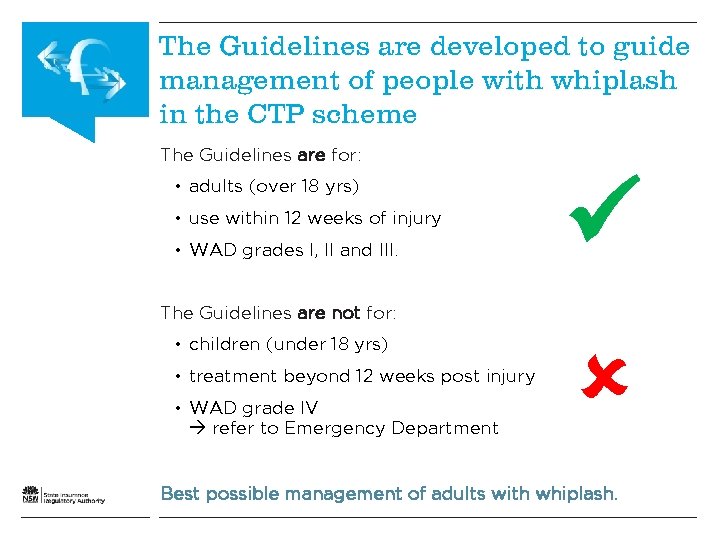 Guidelines for the management of acute whiplash associated