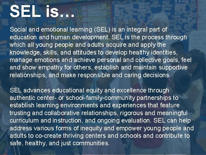 Welcome to the Early Childhood SEL Leadership Series
