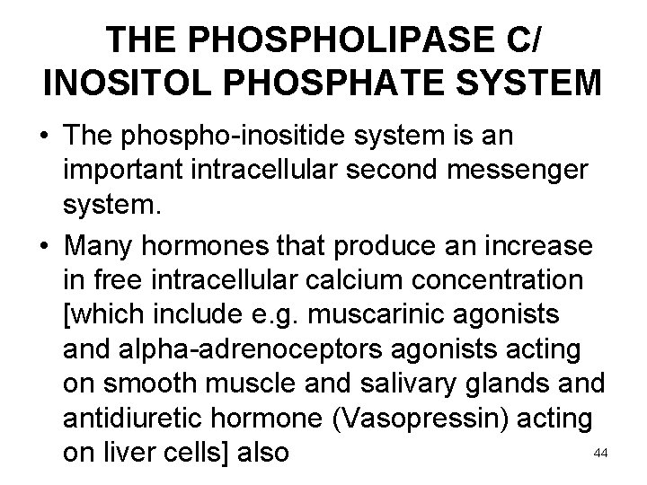 MOLECULAR ASPECTS OF DRUG ACTION TARGETS FOR DRUG