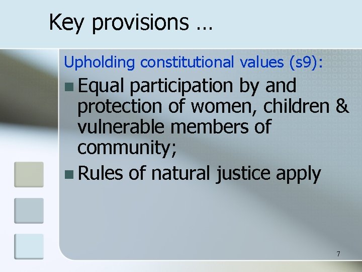 Traditional Courts Bill Policy Key Provisions 1 Why