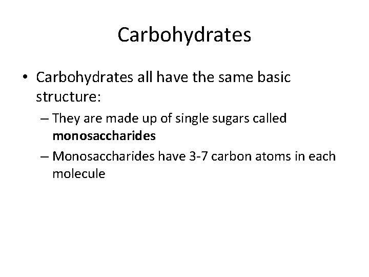 Organic Molecules and Carbohydrates Biology 12 Section 2