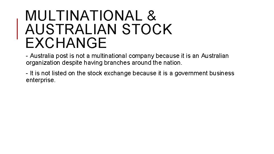 AUSTRALIAN POST By Juliana Sonja GOODS AND SERVICES