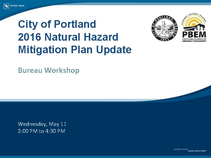 City of Portland 2016 Natural Hazard Mitigation Plan