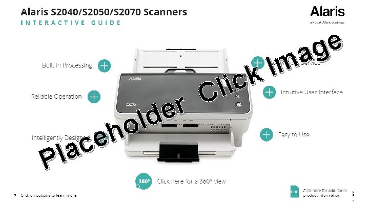 Demo Guide Alaris E 1000 Series Scanners Overview
